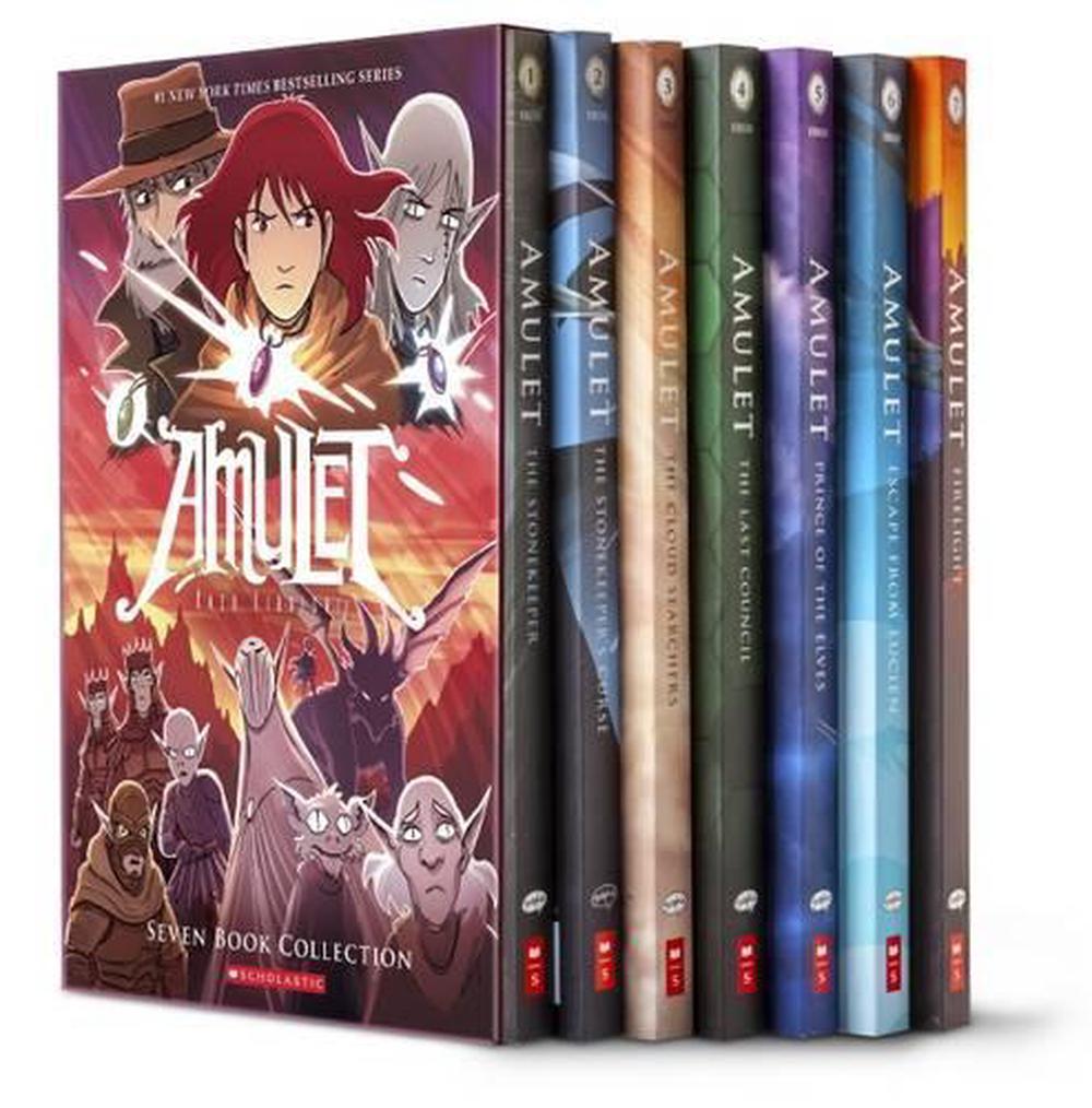 Amulet #1-7 Box Set by Kazu Kibuishi (English) Paperback Book Free ...